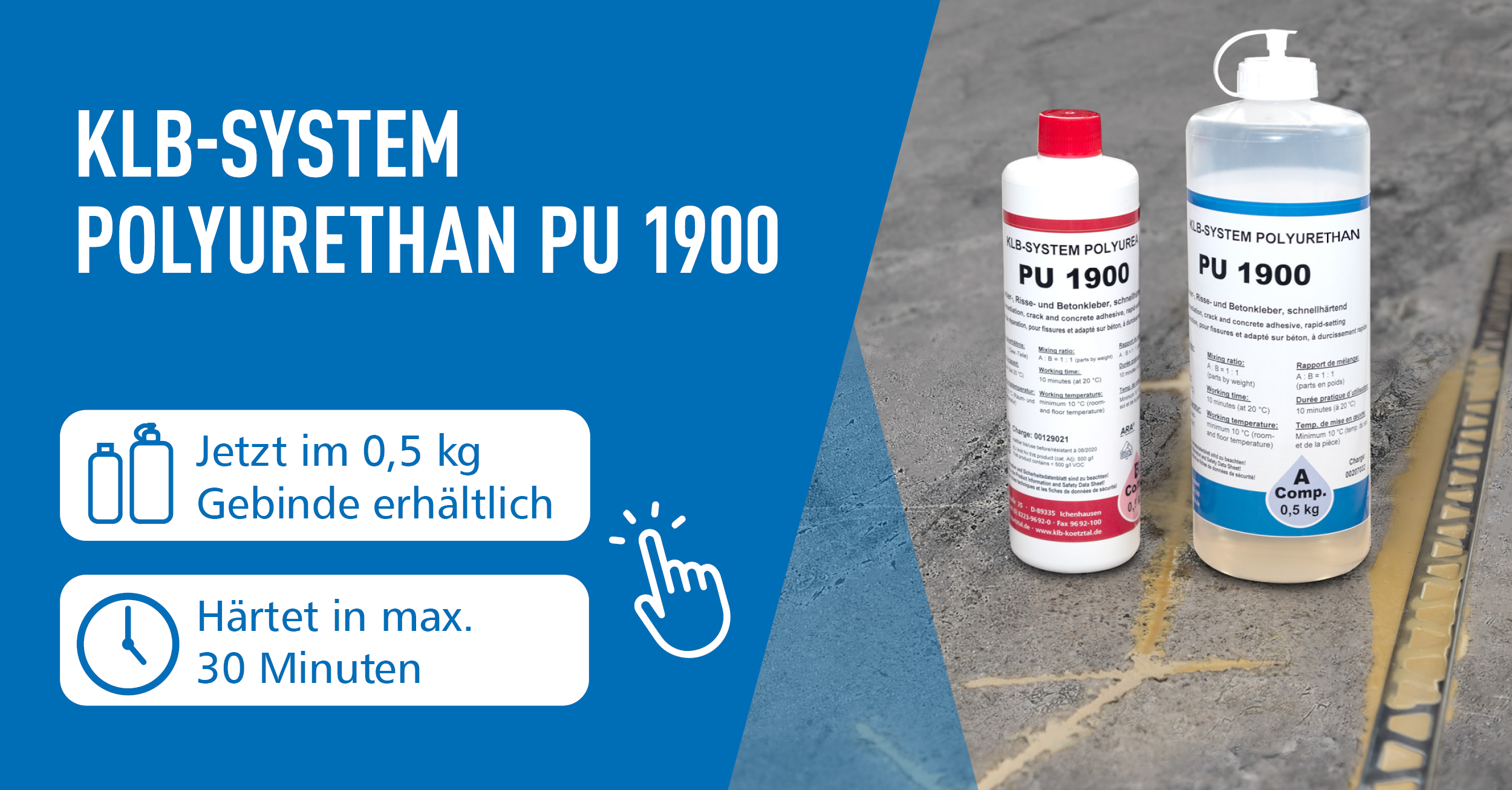 KLB-SYSTEM POLYURETHAN PU 1900 for crack repairing – KLB Kötztal