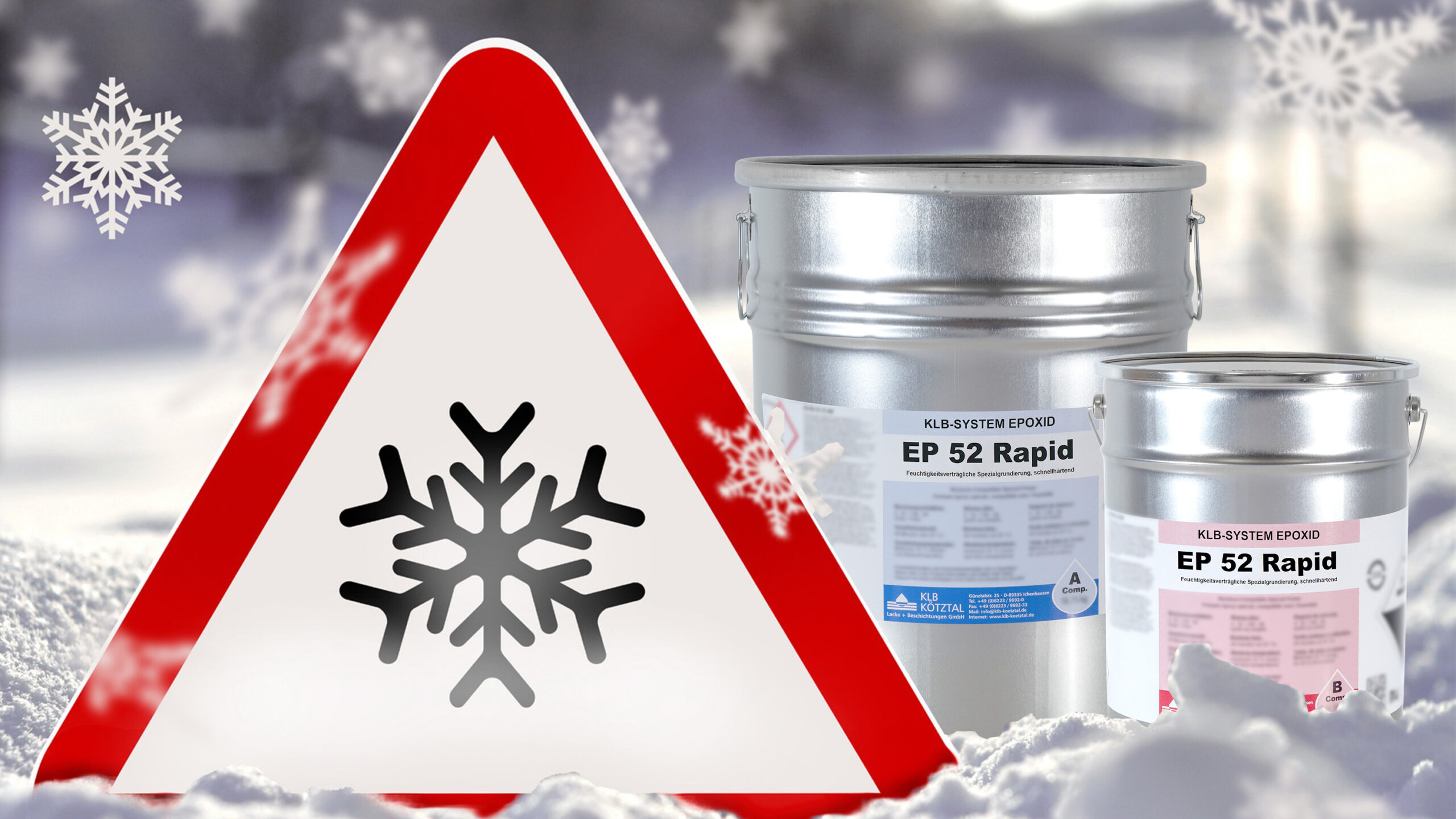 Storage and processing of reactive resins in winter – KLB Kötztal