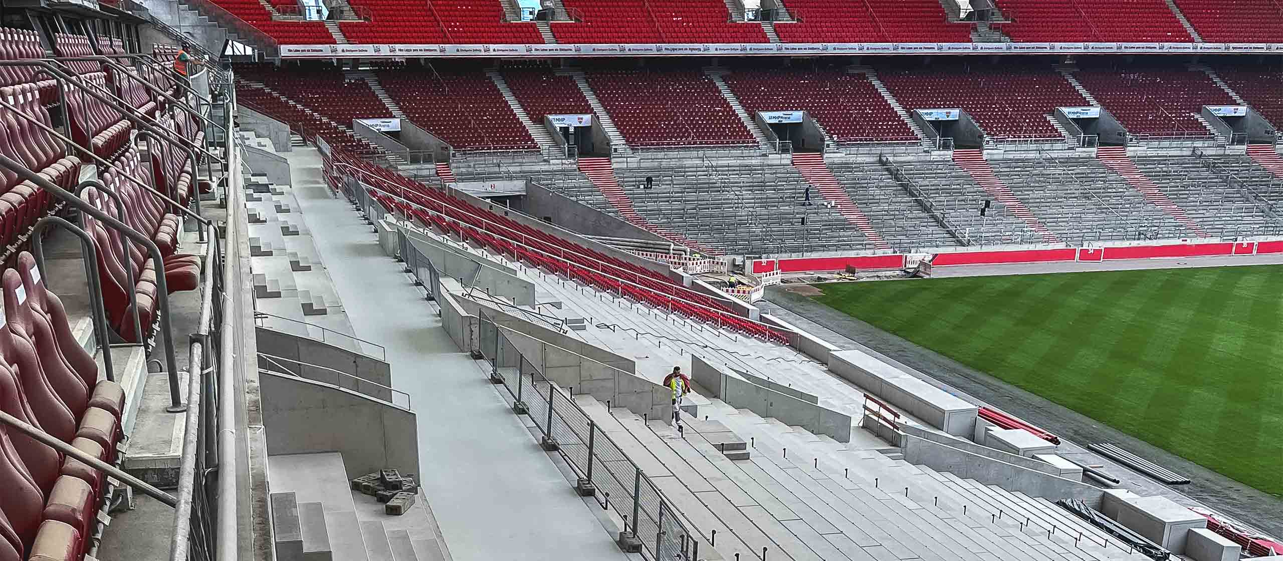 Sol de stadium antidérapant : Système KLB dans le MHP Arena – KLB Kötztal